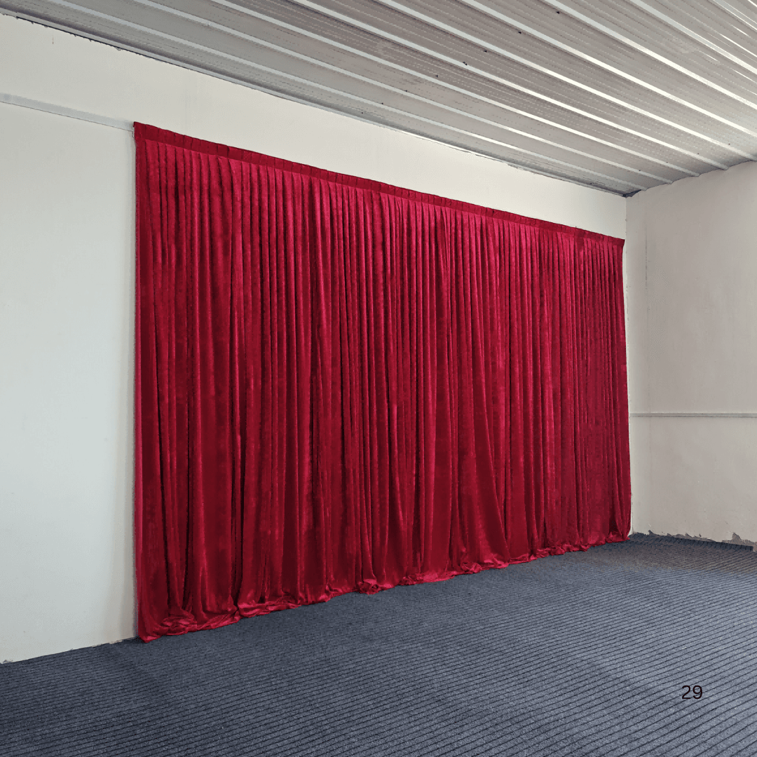 Flannel CurtainDark Red 3m*3m - 匠心艺·JXY Event Props Rental