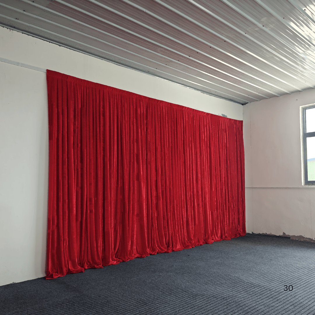 Flannel Curtain Red 3m*3m - 匠心艺·JXY Event Props Rental